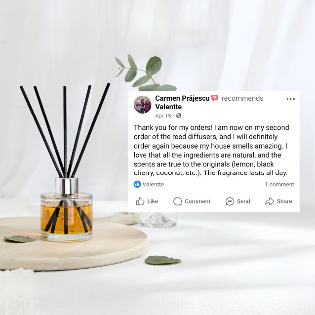 Reed Diffuser – Patchouli & Eucalyptus – Valentte.com